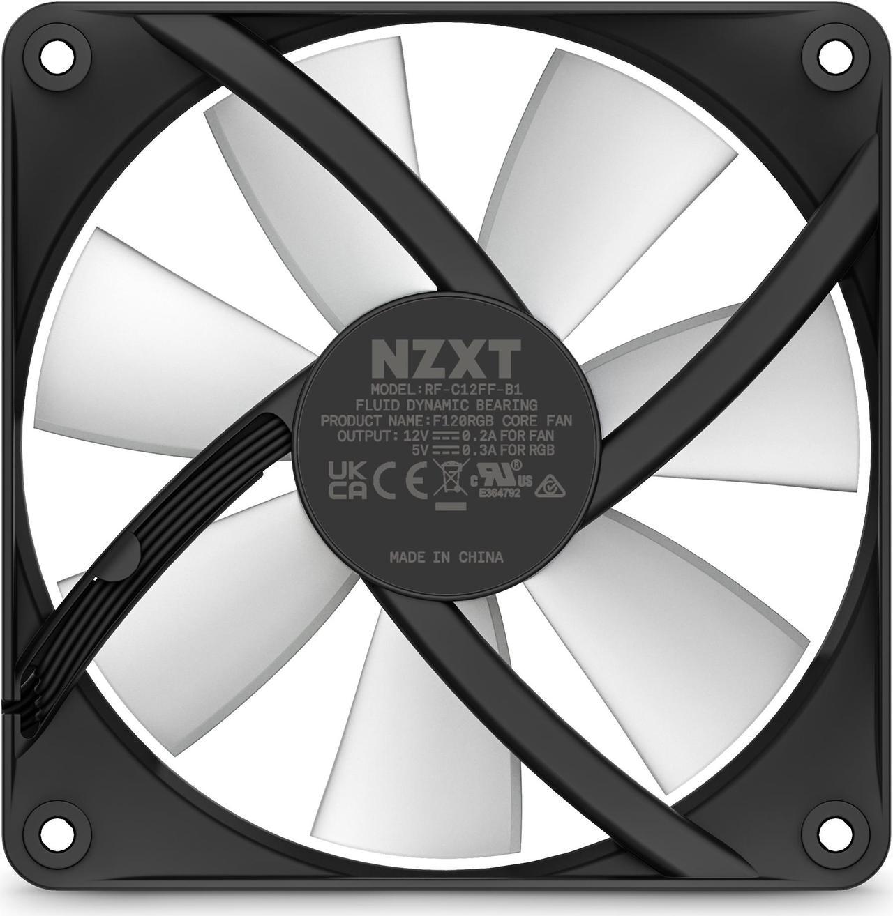 NZXT F120 RGB Core 120mm Fan Black - P1 PC